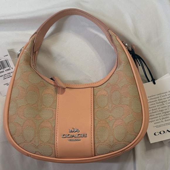 Coach | Bags | Coach Peach And Beige Shoulder Bag | Poshmark